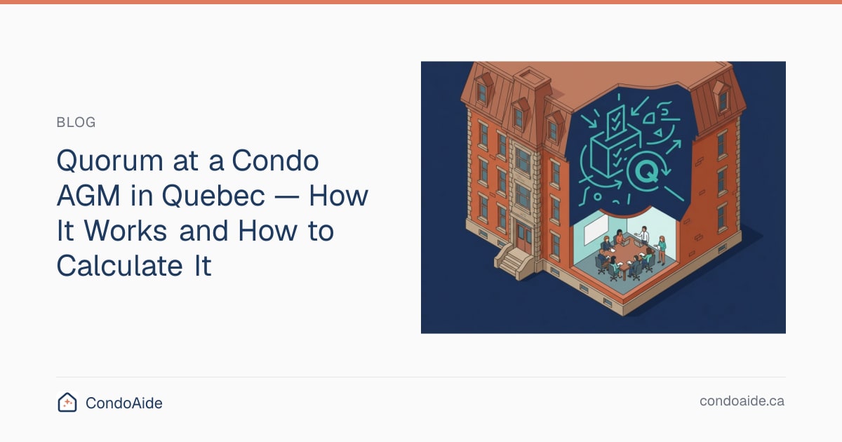 Quorum at a Condo AGM in Quebec — How It Works and How to Calculate It